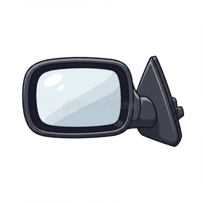 Black Rectangular Car Side Mirror Illustration Stock Illustration ...