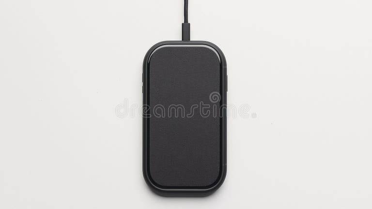 A Black Rectangular Device with a Black Border and a Black Charging ...