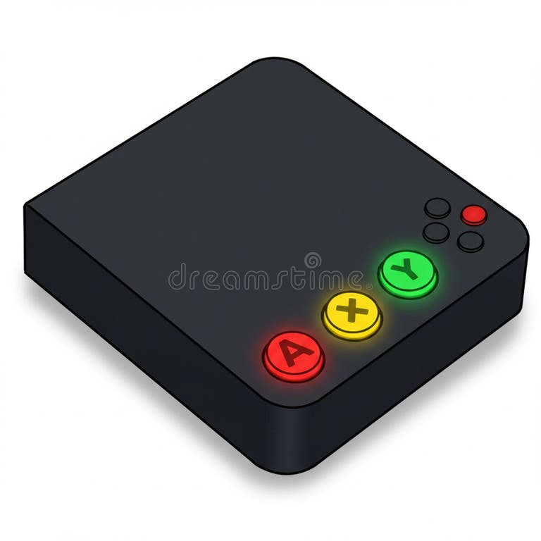 Black Rectangular Device Resembling a Gaming Console or Controller ...