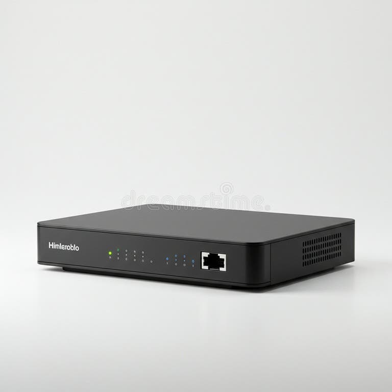Black Rectangular Electronic Device Resembling a Network Switch or ...