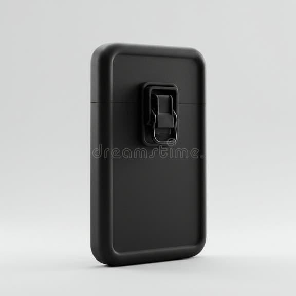 A Black, Rectangular Electronic Device with Rounded Edges Stands ...