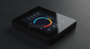 A Black Rectangular Electronic Device with a Touchscreen Display. the ...