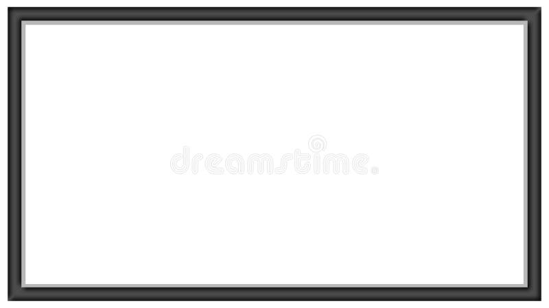 Black Rectangular Frame on a White Background, Illustration of a ...