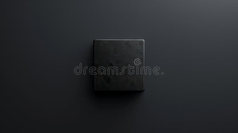 Black Rectangular Icon on a Dark Background Stock Illustration ...