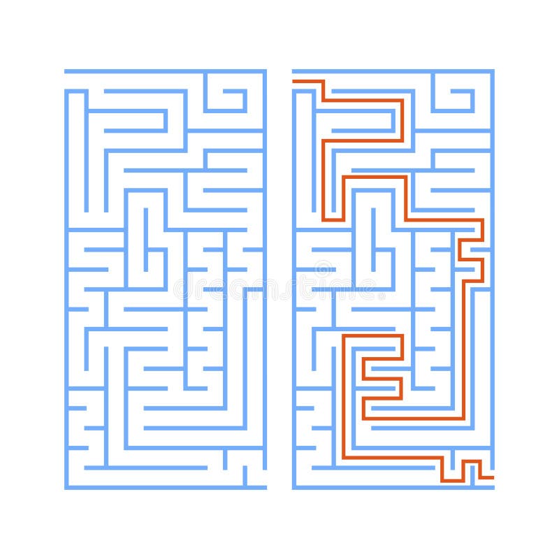 Black Rectangular Labyrinth with an Input and an Exit. an Interesting ...