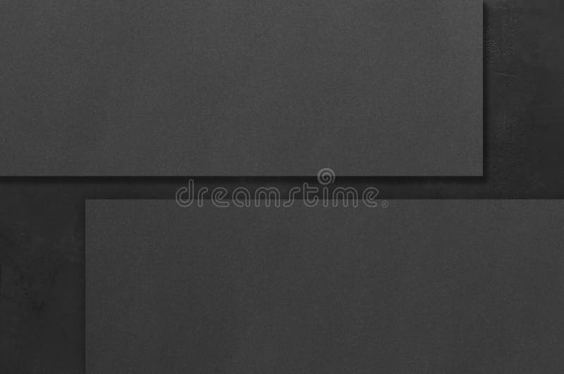 Black Rectangular Mockups on a Dark Concrete Background. Design ...