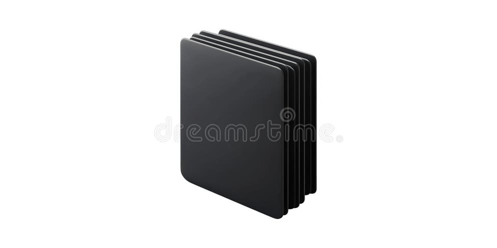Black Rectangular Object with Rounded Edges. Modern Design and ...