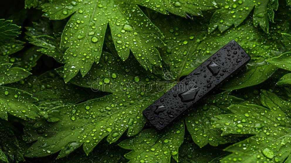 A Black Rectangular Object with Three Small Black Squares on it ...