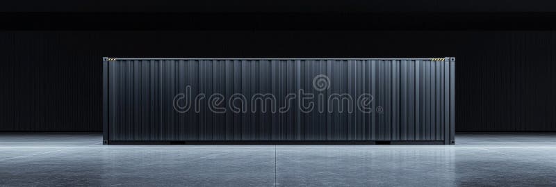 A Black Rectangular Object with Vertical Lines Sits on a Reflective ...
