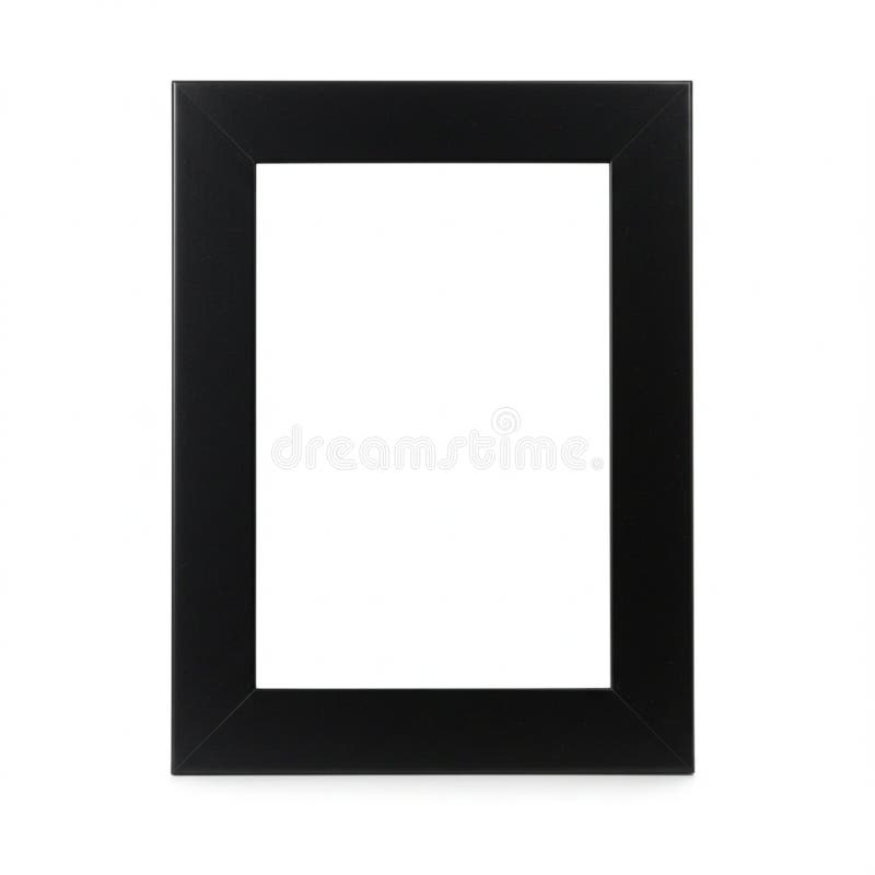 Black Rectangular Picture Frame with a Wide, Smooth Border and a Simple ...