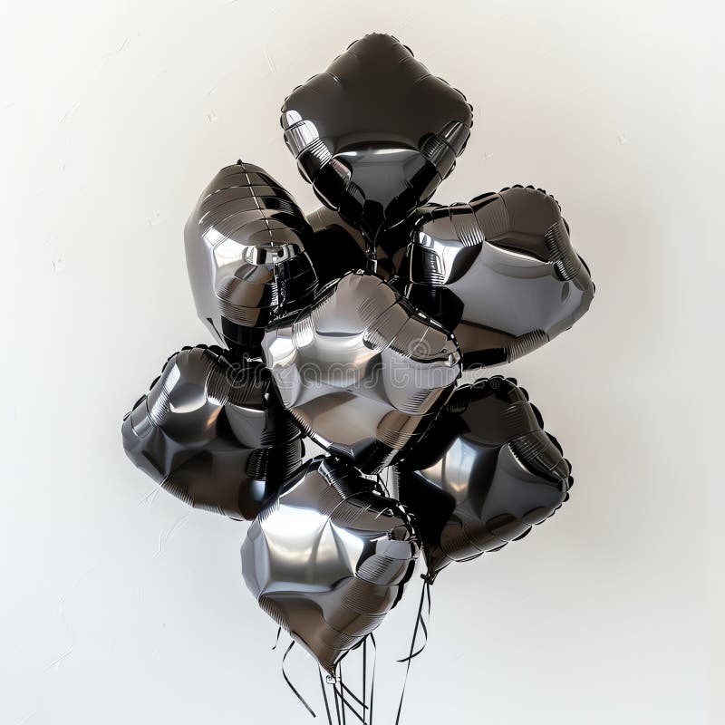 Black Rectangular Shaped Foil Balloon Stock Illustration - Illustration ...