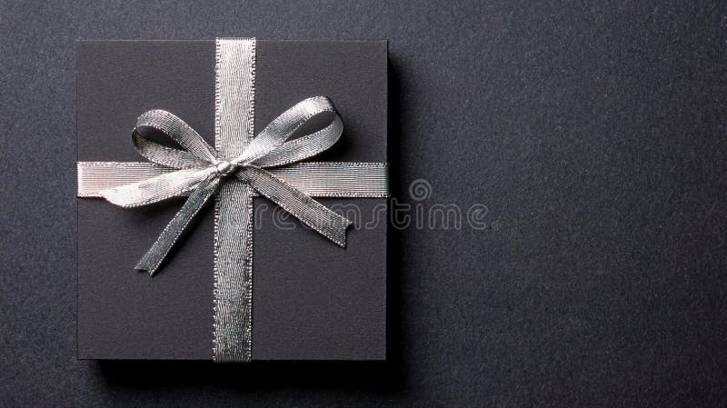 Black Recycled Price Card with Silver Elastic Band on a Black ...