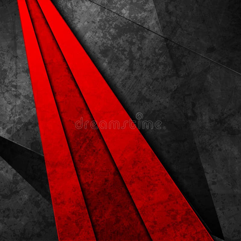 Black and Red Abstract Grunge Geometric Background Stock Vector ...