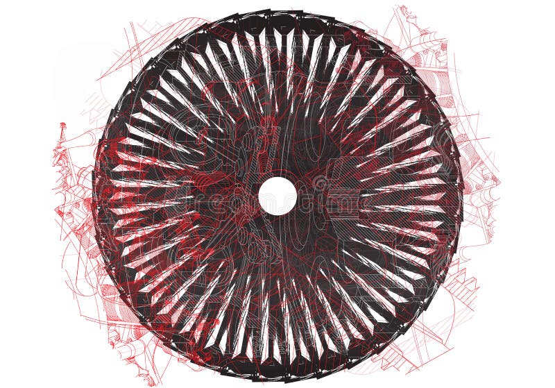 Black and Red Abstraction. Many Lines Stock Vector - Illustration of ...