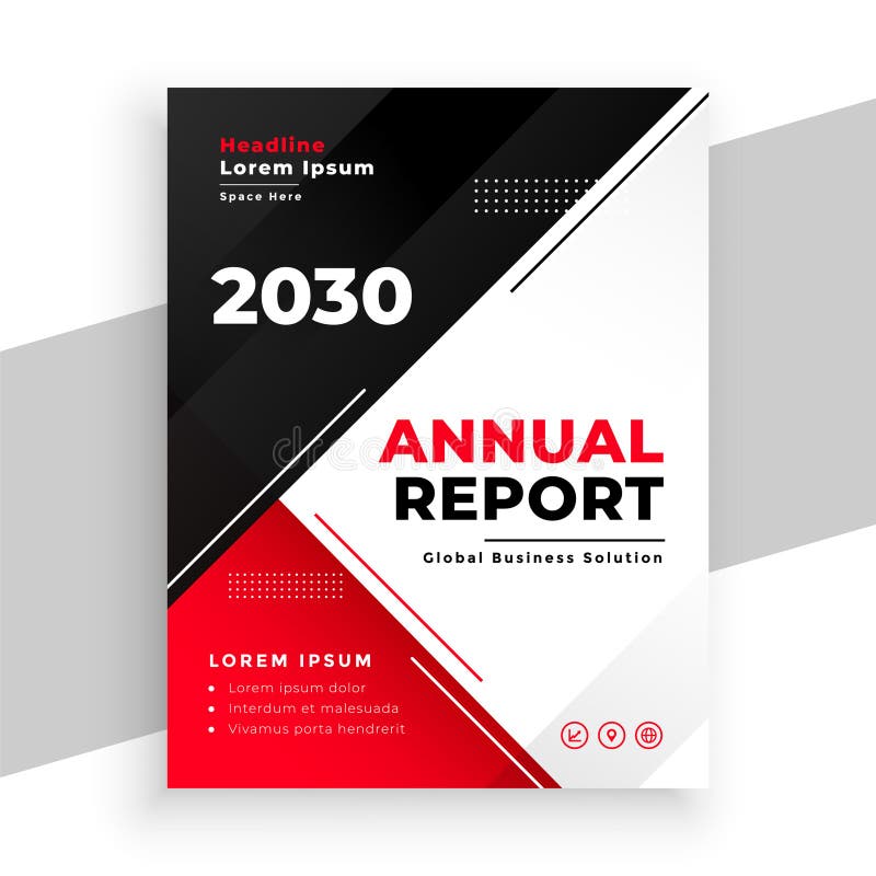Black and Red Annual Report Template a Corporate Document or Catalog ...