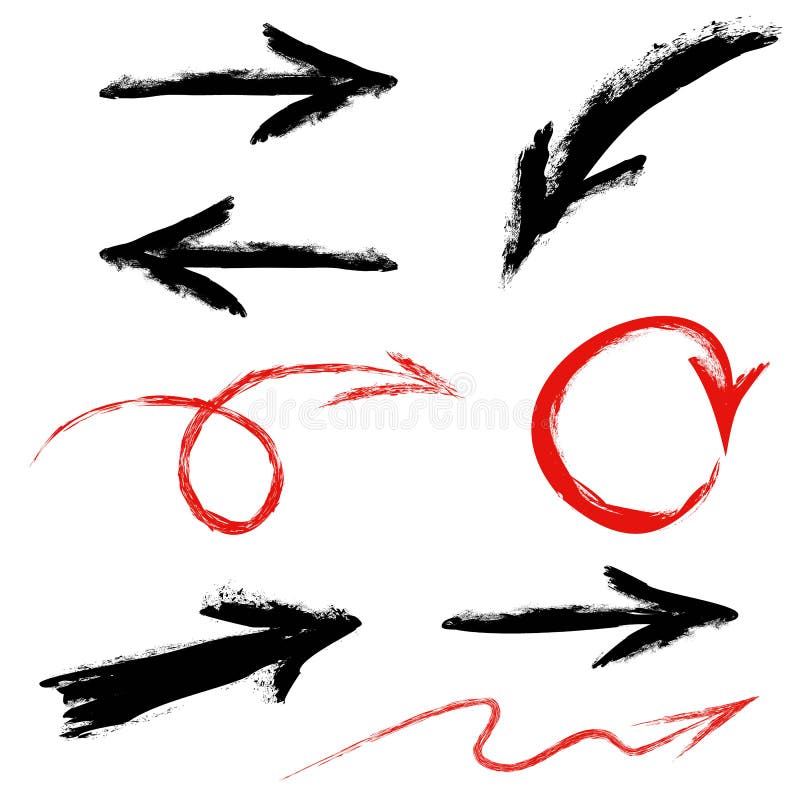 Brush Stroke Arrows Stock Illustrations – 3,155 Brush Stroke Arrows ...