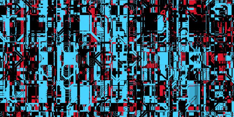 Blue Distortion Screen Texture. Colorful Noise Background. Glitch Art ...