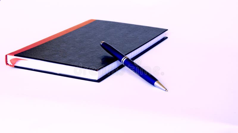 An Old Pen on a Red Book stock image. Image of diary, write - 1926227