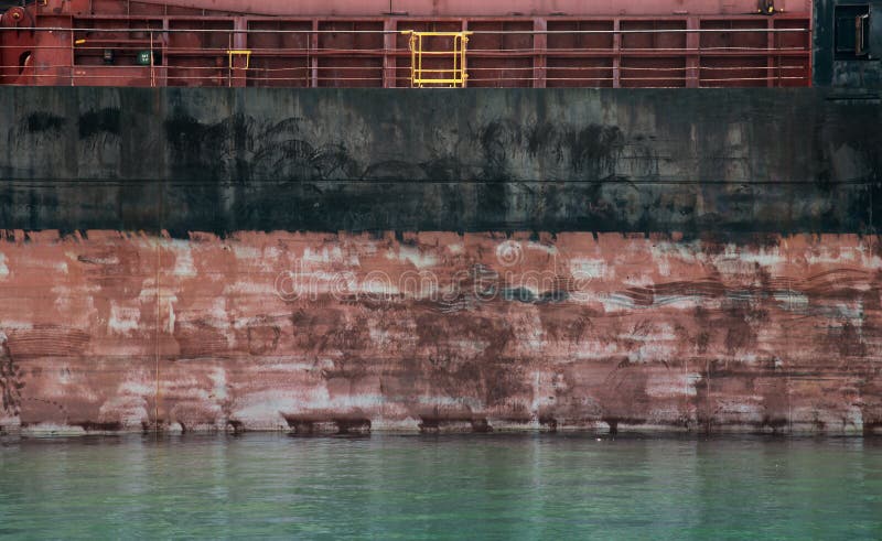 Black and Red Cargo Ship Hull Side Texture Stock Photo - Image of ...