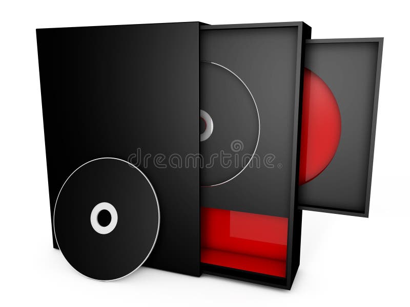 Black and red cd case box stock illustration. Illustration of music ...