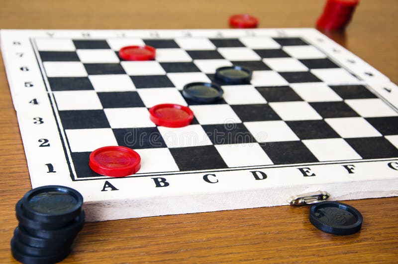 Red and Black Checkers stock photo. Image of board, game - 108542552