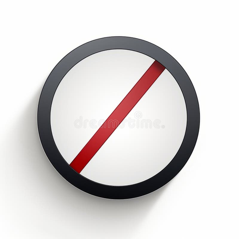 A Black and Red Circle with a No Entry Sign on it Stock Illustration ...