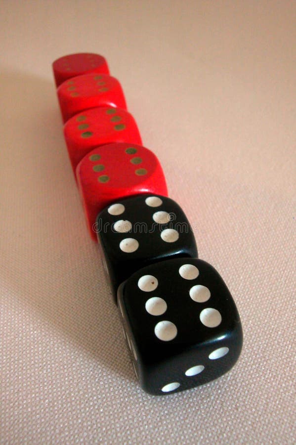 Black and Red Dice Showing the Number Six Stock Image - Image of dice ...