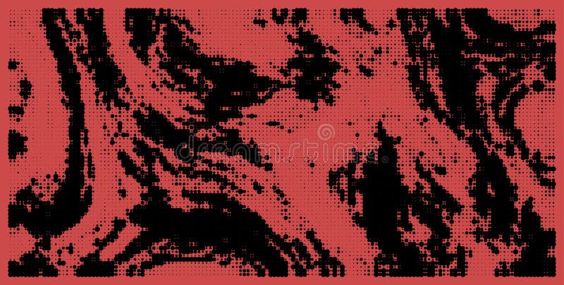 Black and Red Dotted Halftone Pattern. Random Vector Noise Background ...