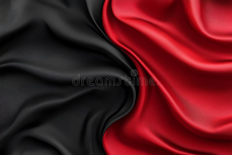 Black and Red Draped Fabric Stock Illustration - Illustration of luxury ...