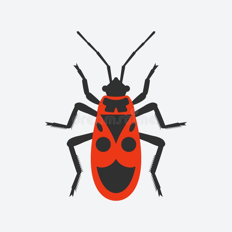 Black and Red Firebug Insect Stock Vector - Illustration of pattern ...