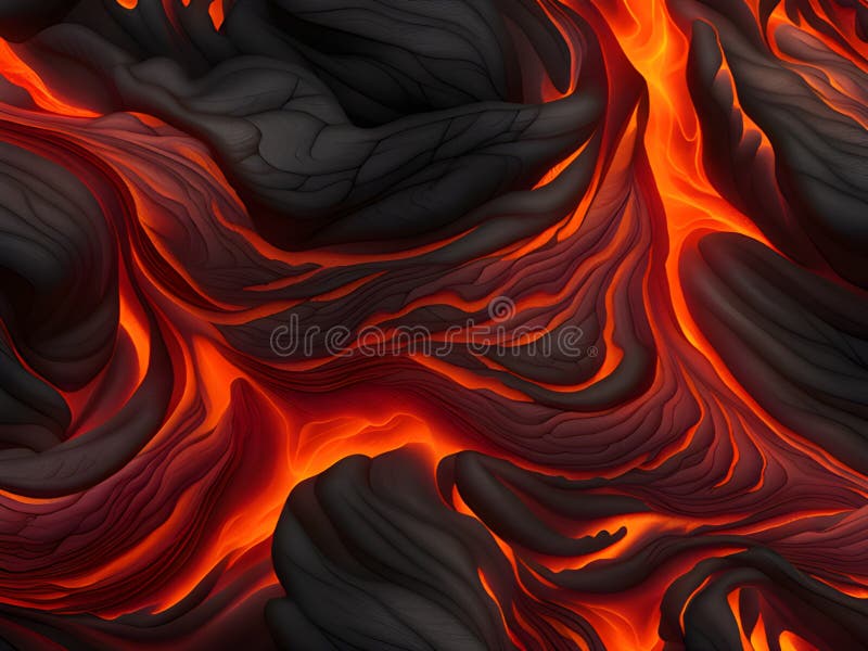 Black and Red Flame Lava Abstract Background Stock Illustration ...