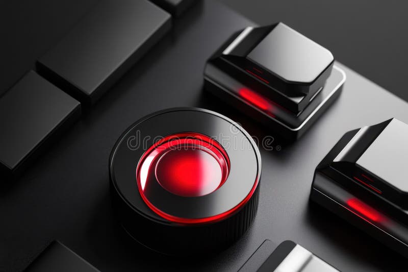 Prominent Glowing Red Button Stock Photos - Free & Royalty-Free Stock ...