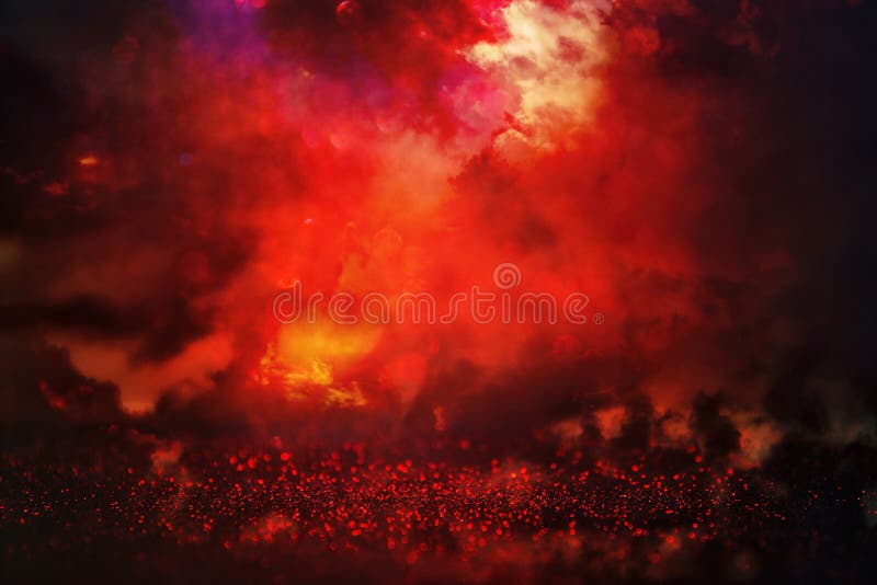 Black and Red Glitter Lights Background. Defocused Stock Photo - Image ...
