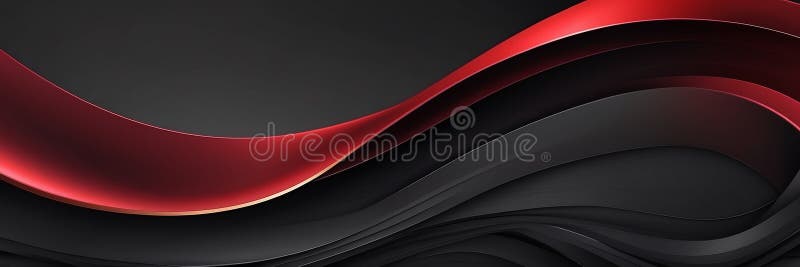 Black Red Gradient Luxury Smooth Shiny Metal Theme Curves Pattern ...