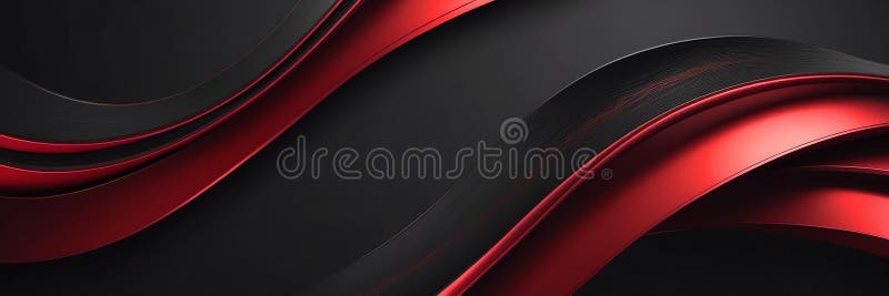 Black Red Gradient Luxury Smooth Shiny Metal Theme Curves Pattern ...