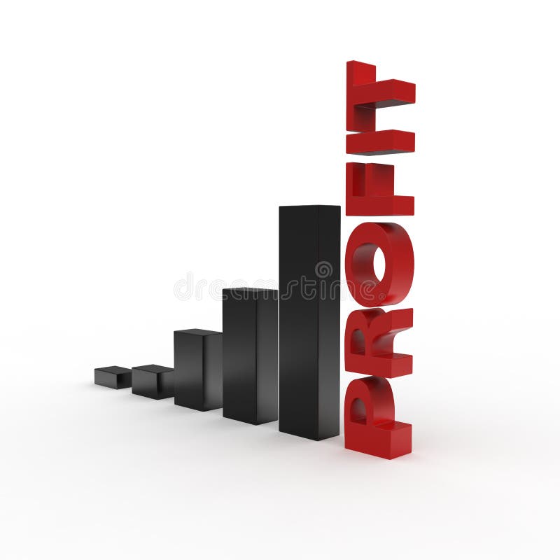 Black and red graph Profit stock illustration. Illustration of graphic ...