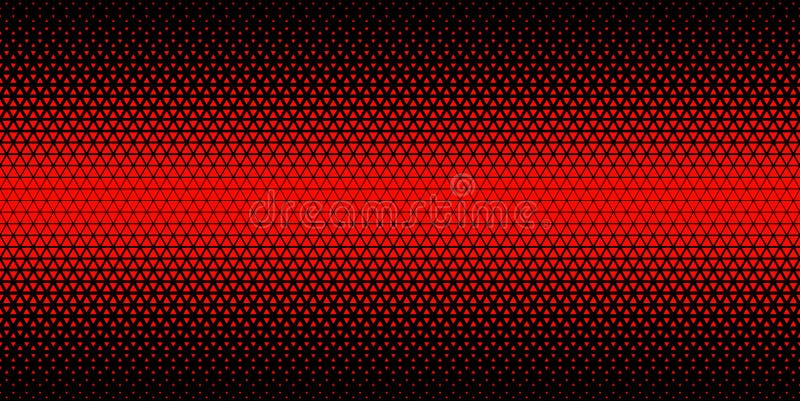 Black Red Halftone Triangles Pattern. Abstract Geometric Gradient ...