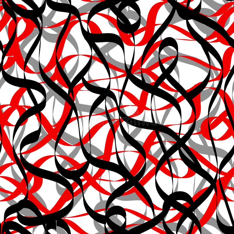 Black and Red Linear Pattern Mesh Stripes, Diagonal, Wavy Seamless ...