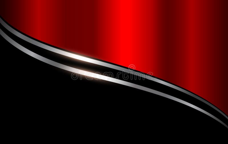 Black Red Metal Background with Silver Shiny Texture Stock Illustration ...