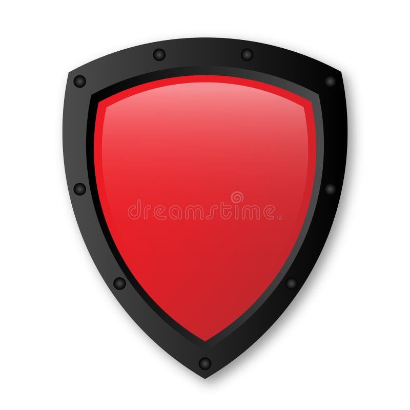 Black Metal Protection Shield, Vector Illustration Stock Vector ...