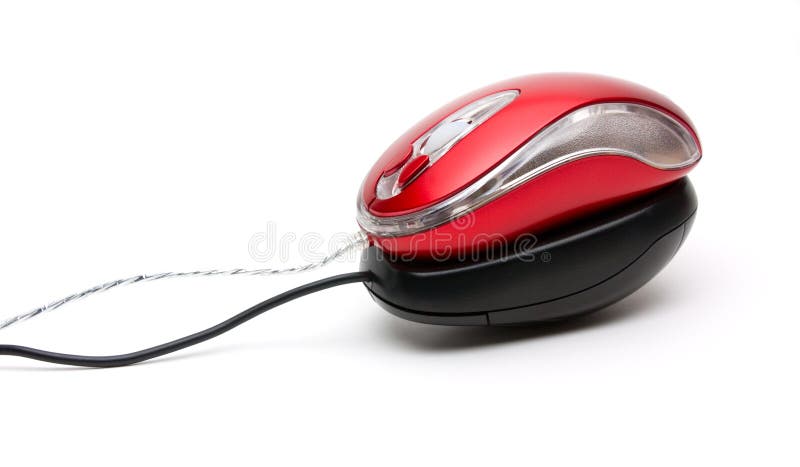 Black and Red Mice Over White Stock Image - Image of button, white ...