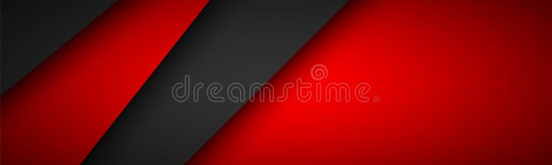 Black and Red Overlay Layers Header. Modern Material Design Banner ...