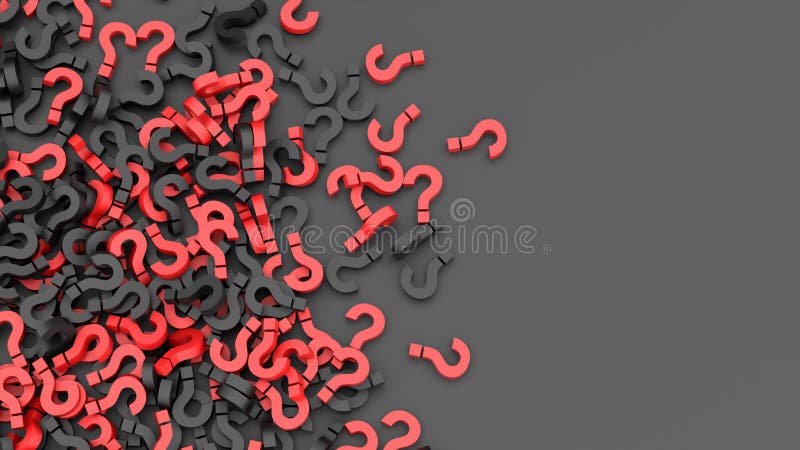 Black and Red Question Marks Stock Illustration - Illustration of ...