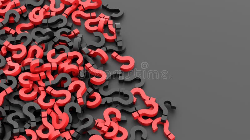 Black and Red Question Marks Stock Illustration - Illustration of ...