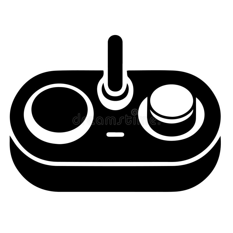 Black and Red Retro Video Game Controller Icon, a Classic Joystick for ...