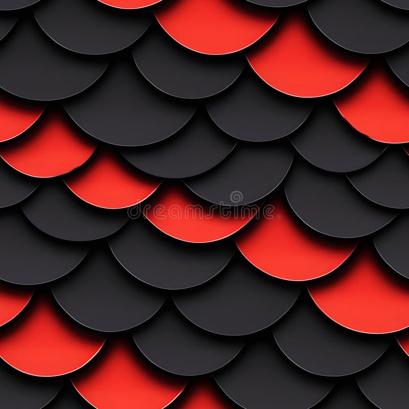 Black and Red Scales Seamless Pattern Abstract Background. Wallpaper ...