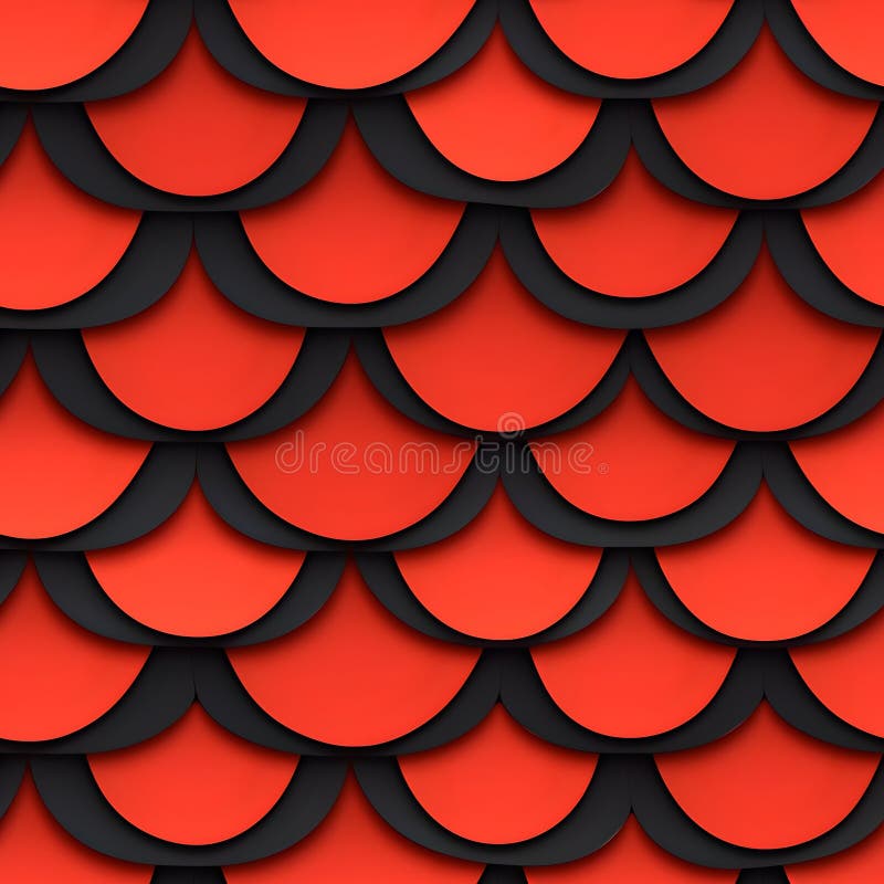 Black and Red Scales Seamless Pattern Abstract Background. Wallpaper ...