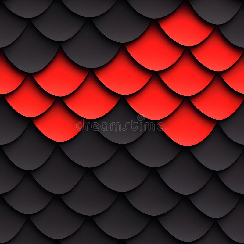 Black and Red Scales Seamless Pattern Abstract Background. Wallpaper ...