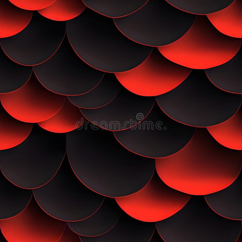 Black and Red Scales Seamless Pattern Abstract Background. Wallpaper ...