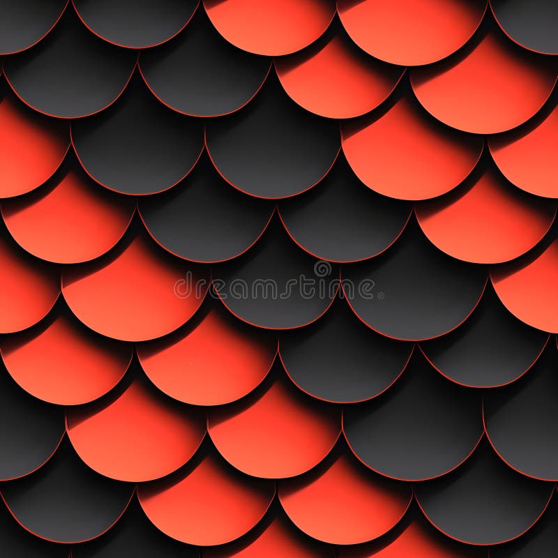 Black and Red Scales Seamless Pattern Abstract Background. Wallpaper ...